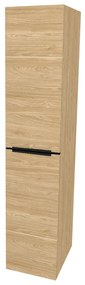 Mereo Mereo, Mailo, koupelnová skříňka vysoká 170 cm, černé madlo, Multidecor, CN594LPBDUO1