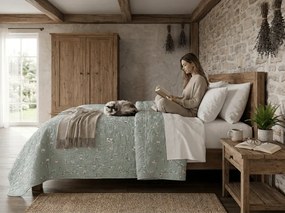 Přehoz na postel SNUVIA, zelený Rozměr: 170 x 210 cm