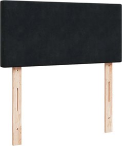 Box spring postel s matrací černá 80 x 200 cm samet 3286158