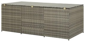 vidaXL Marketos Zahradní úložný box polyratan 180 x 90 x 70 cm šedý