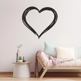 dřevo života Dřevěná dekorace srdce INK Barevný vzor: Černá, Rozměry (cm): 60x54