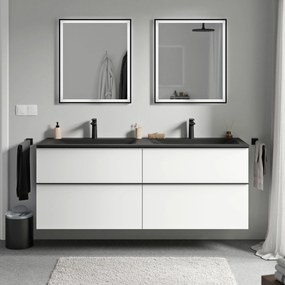 Koupelnová skříňka LAVOA 160 cm s umyvadlem z minerálního odlitku CREAM - možnost volby barvy