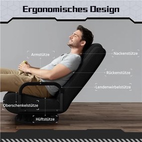 Křeslo Yaheetech – černá, 100% polyester (257264552497)