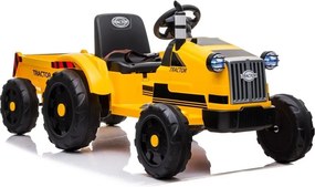 LEAN CARS Bateriový traktor s přívěsem CH9959 žlutý