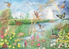 RAVENSBURGER Puzzle Norfolkské jezero / 1000 dílků / 70 x 50 cm