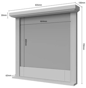 Zrcadlo Artis - šedá/ořech pacific