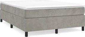 Rám postele s boxspringem světle šedý 140 x 200 cm samet 3121120
