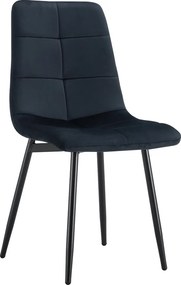 Jídelní židle, černá Velvet látka/kov, DAMIA TYP 1