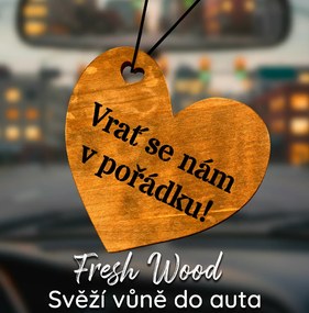 Ahome CZ Dřevěná vůně do auta –  Vrať se nám v pořádku