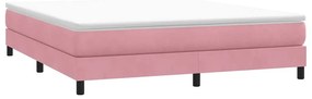Postel Box Spring bez matrace růžová 180x210 cm samet 3315842