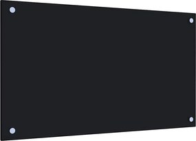Kuchyňský panel černý 70 x 40 cm tvrzené sklo 249481