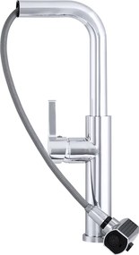Gamma Rotary, vysoká dřezová baterie s výsuvným výtokem h-415, chromová, GMA-BR-CH
