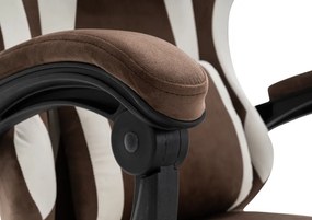 Kancelářské/herní křeslo, hnědá/bílá, HOSPO
