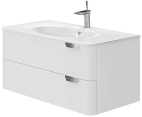 Kingsbath Velluto White 100 koupelnová skříňka s umyvadlem