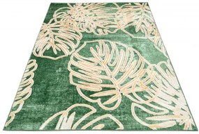 Kusový koberec TURMALIN MV30A Listy zelený zlatý Rozměr: 120x170 cm