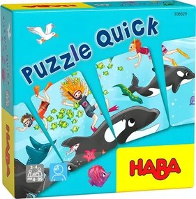 HABA Karetní hra Rychlé puzzle / 40 karet / 4 rybičky