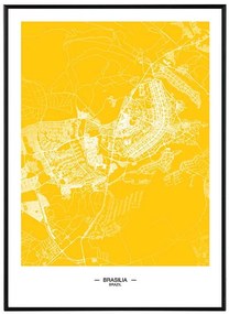 Brasilia map - 50x70 cm Obraz