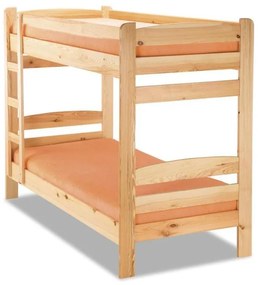 Krajča Dětská patrová postel Radka 120 x 200 cm Povrchová úprava: Černá, Druh dřeva: Buk