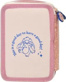 Penál Stitch dvoupatrový / 2 přihrádky / vybavený