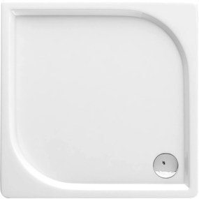 Deante Cubic, čtvercová akrylátová sprchová vanička 80x80x4, 5 cm, hloubka 3cm, bílá, KTK_042B