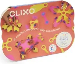 Clixo Crew Pink  Yellow Magnetická stavebnice / 30ks / od 4 let