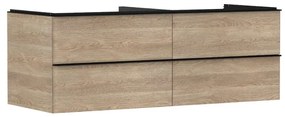 Hansgrohe Xelu Q - Umyvadlová skříňka, 50x136x55 cm, 4 zásuvky, přírodní dub/matná černá 54088670