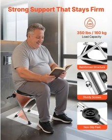 Přenosná toaleta pro kempování, Nosnost 156 kg VEVOR