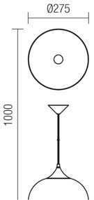 Redo 06-032 - Lustr na lanku COLINE 1xE27/42W/230V