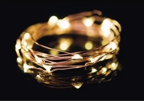 Vánoční osvětlení EMOS D3AW07 ZY1952 20LED nano řetěz měděný 1,9m 2xAA teplá bílá s časovačem