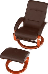 Relaxační polohovatelné křeslo, tmavohnědá, RYAN