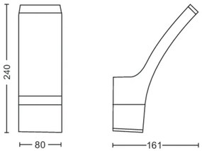 Philips - LED Venkovní nástěnné svítidlo SPLAY LED/12W/230V 4000K IP44