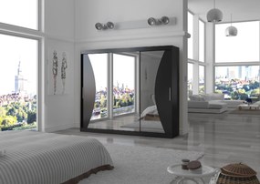 ADRK Furniture Skříň s posuvnými dveřmi a zrcadlem DIEGO 250 ADRK-SW-DIE-B-250
