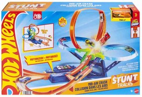 Mattel hot wheels stunt tracks srážka ve vzduchu dráha, jfd12