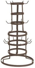 Hnědý antik kovový stojan na hrnky Viiliam - 30 * 50 * 54 cm