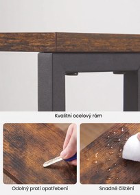 Pojízdný kuchyňský vozík Vasagle Compi 41 cm hnědý/černý