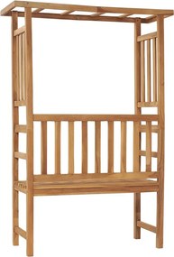 Zahradní lavice s pergolou 115 cm masivní teakové dřevo 316170