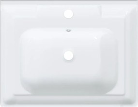 vidaXL Umyvadlo do koupelny bílé 61 x 48 x 23 cm obdélníkové keramika [153704]