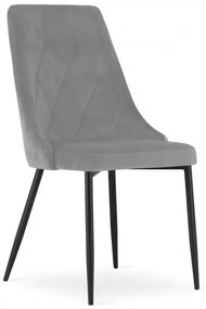 Set dvou jídelních židlí IMOLA sametové světle šedé (2ks)