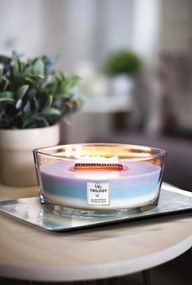 WoodWick – HearthWick Trilogy svíčka Calming Retreat (Uklidňující a relaxační), 453 g