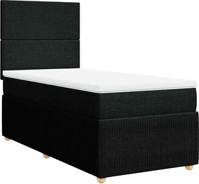 Box spring postel s matrací černá 100 x 200 cm textil 3291962