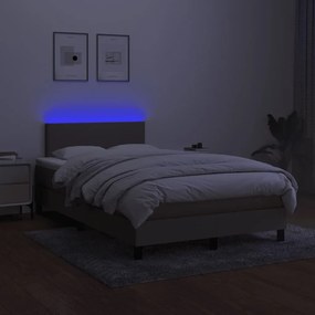 Box spring postel s matrací a LED taupe 120x190 cm textil 3270029