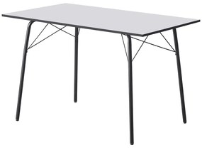 Kondela Jídelní stůl, bílá/černá, 120x75x75 cm, NALAK TYP 2