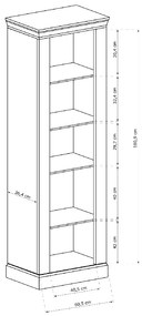 Obývací stěna ANTICA L | sestava E + stolek | 291 cm | dub lefkas | POSLEDNÍ KUSY