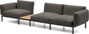 Tmavě šedá čalouněná zahradní pohovka Sorells – Kave Home