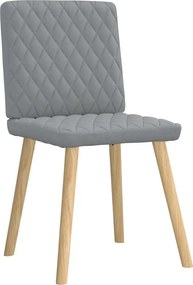 Jídelní židle 6 ks světle šedé textil 3315491