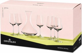 Crystalex Sandra set karafa a sklenice na víno 1+6