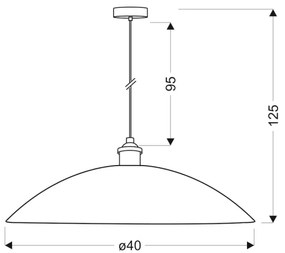 Lustr na lanku DEXTER 1xE27/60W/230V