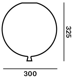 Brokis Memory PC877, stropní balonek z matného šedého skla, bílý spínač 1x15W E27, prům. 30cm