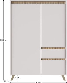 Kondela Komoda, kašmír/dub sonoma, LONGY REG2D1S1K