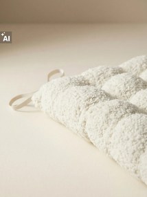 Sinsay - Podsedák na židli s žinylkovou úpravou - bílá
